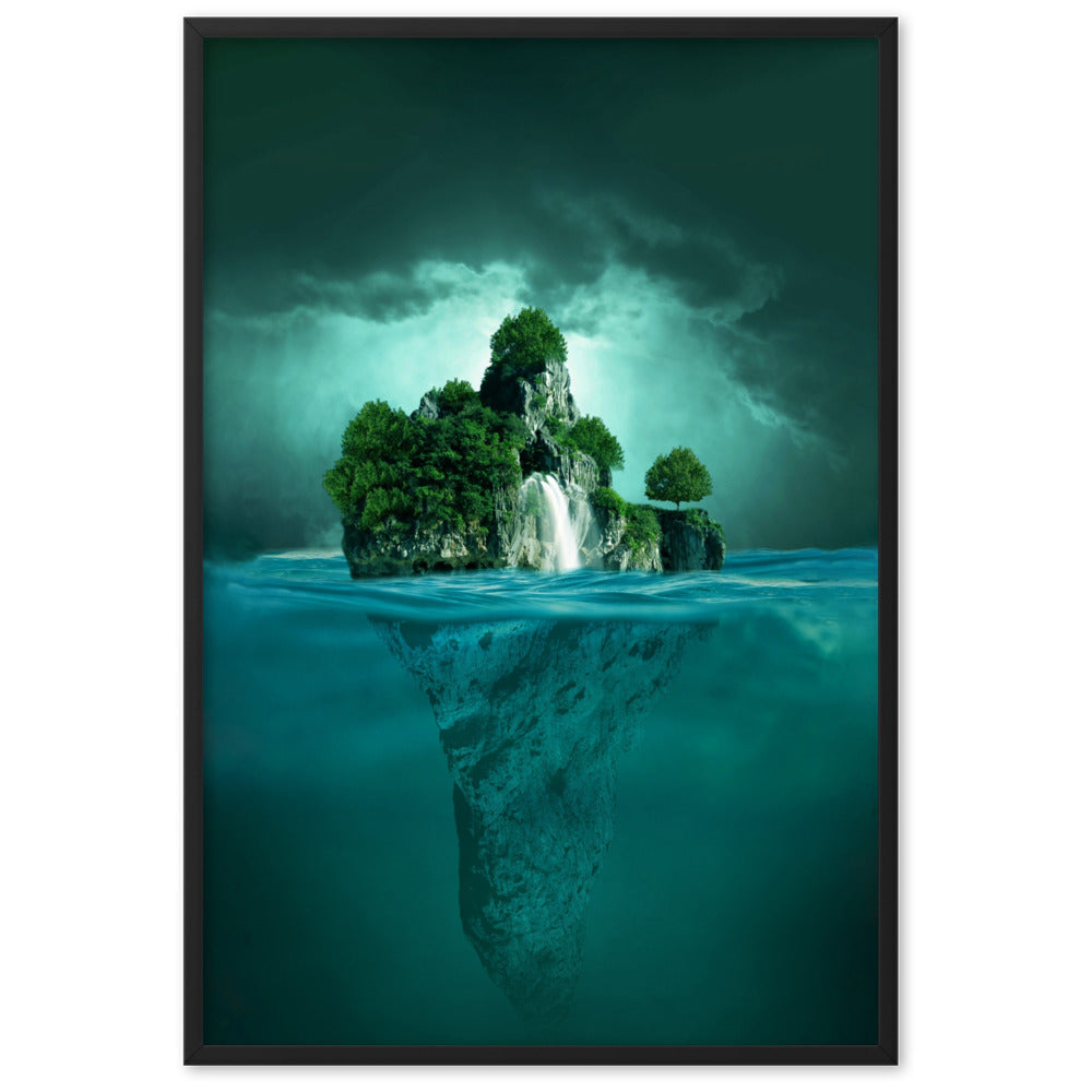 Floating Island - framed Poster | artlia